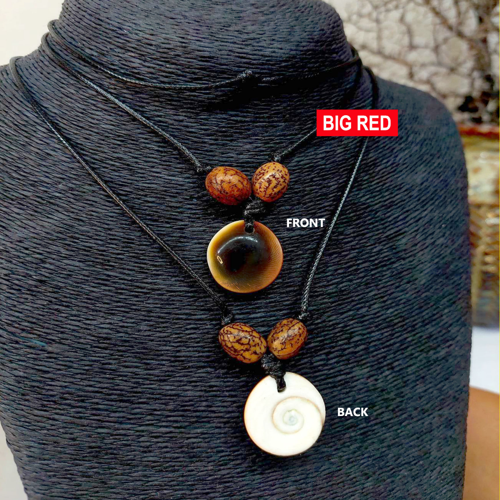 Shivas Eye Shell / Cats Eye Shell Bayuko Shell Necklace Pendant ...
