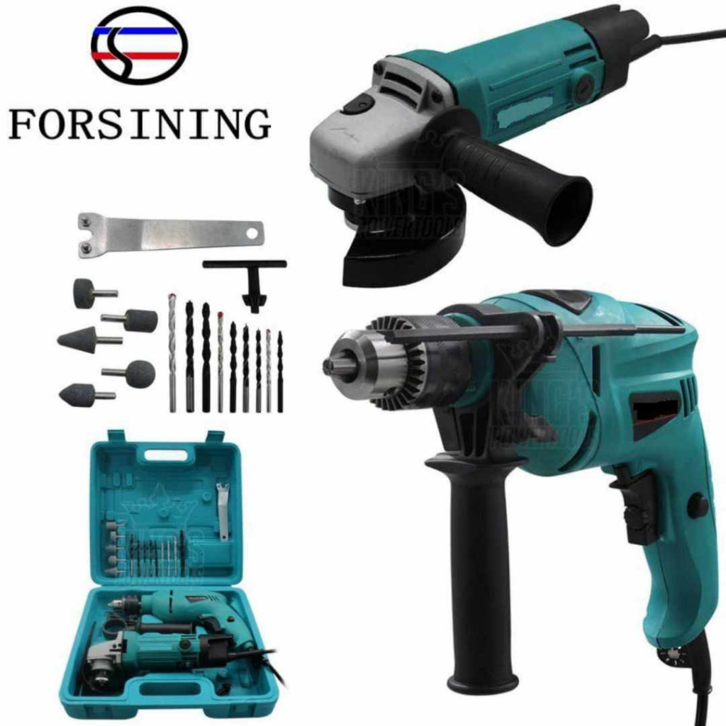 2 in 1 Drill + Angle Grinder Combo Set Professional Power Tools Cutting ...