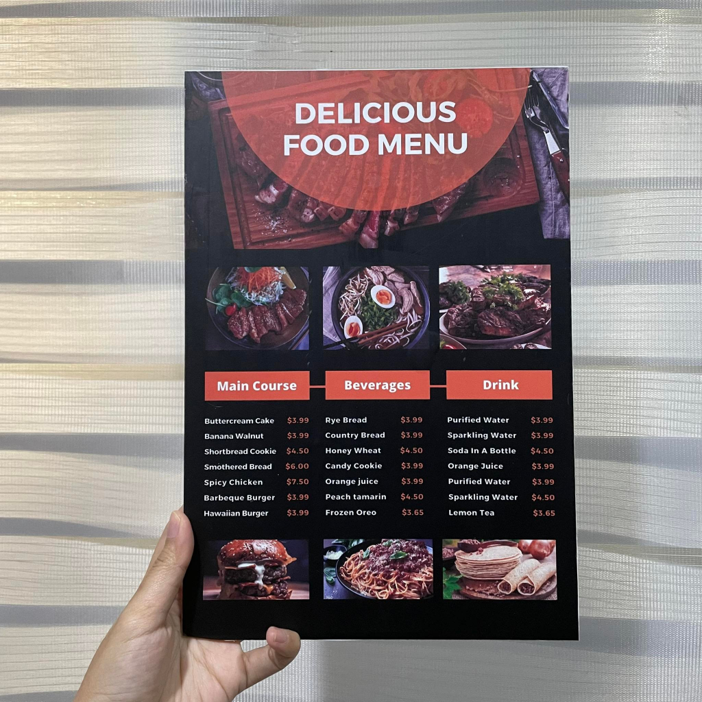 MENU, SIGNAGE BOARD LAMINATED & NON LAMINATED | Shopee Philippines