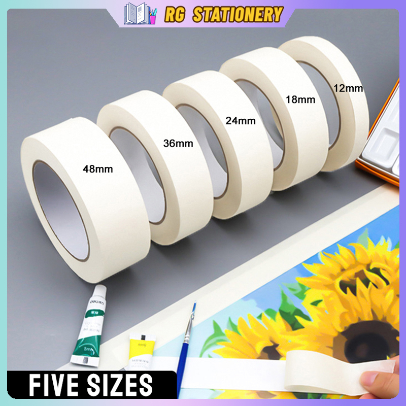Masking Tape / Paper Tape Adhesive Tape(Multiple sizes) W17 | Shopee ...