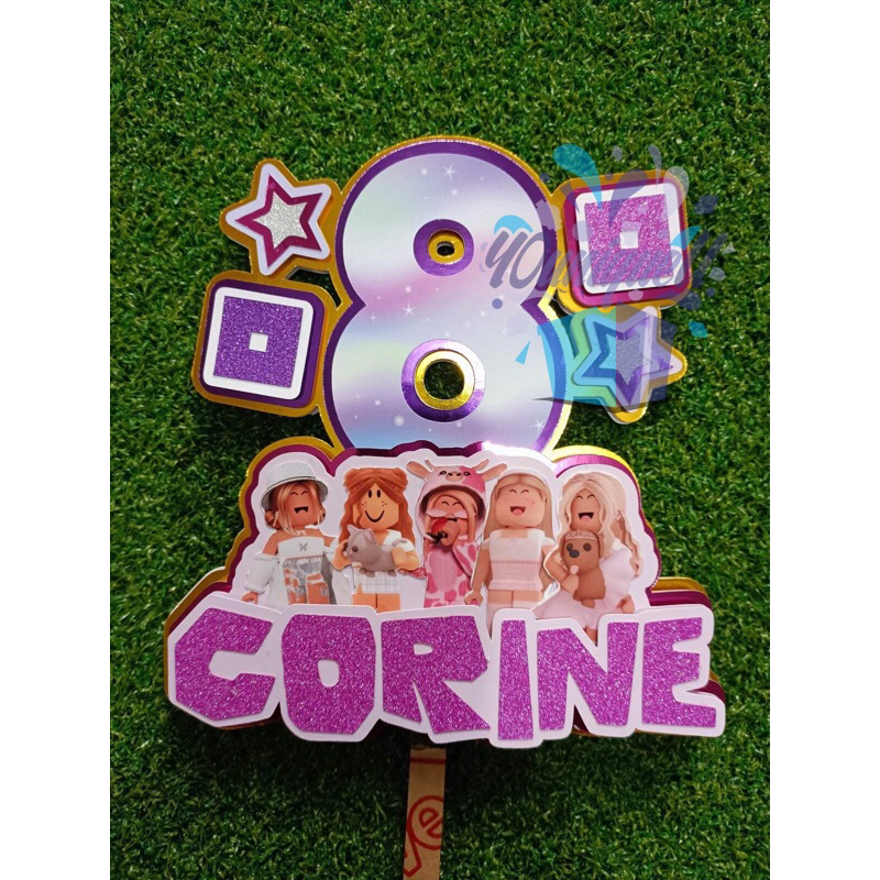 Roblox Girl 3D Cake Topper (Customized Name and Age) | Shopee Philippines