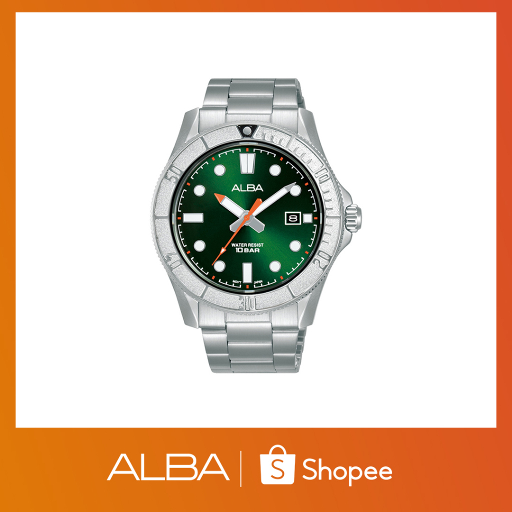 ALBA Philippines Active AS9P99X1 Green Dial Men's Quartz Watch 43mm ...