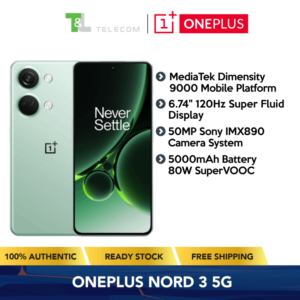 OnePlus Nord 3 5G | 16GB RAM + 256GB ROM | MediaTek Dimensity 9000 Flagship Chipset | Shopee ...