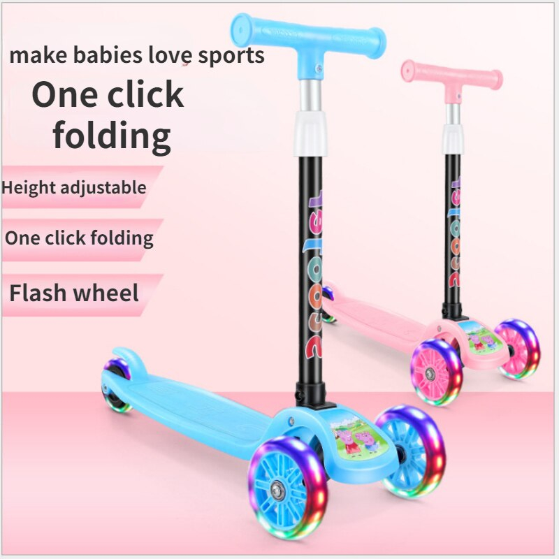 Kids Outdoor Toy Folding Scooter For Boys And Girls 3 Wheels Scooter ...