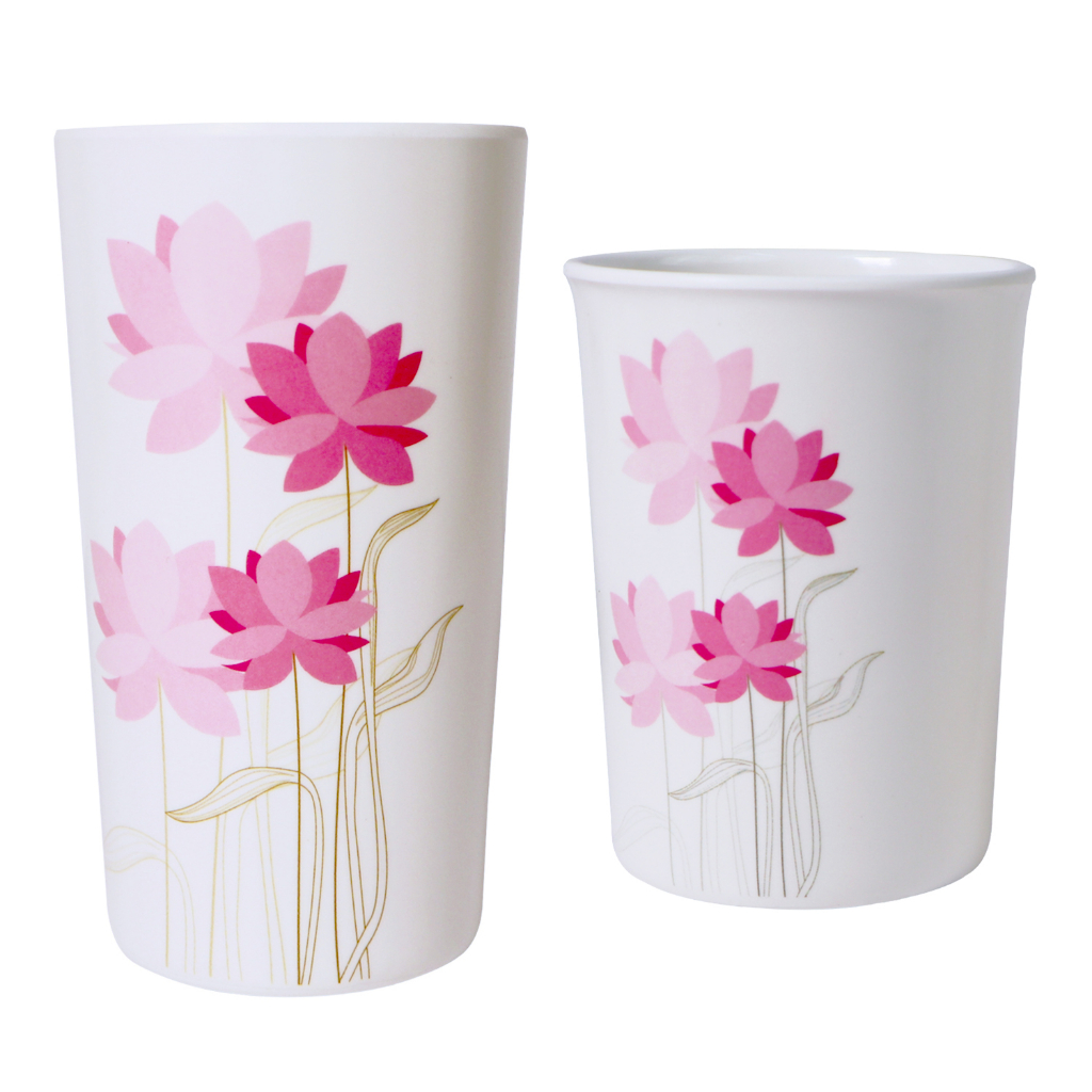 Melawares Pink Flora 12oz / 14oz Melamine Plastic Tumbler | Shopee ...