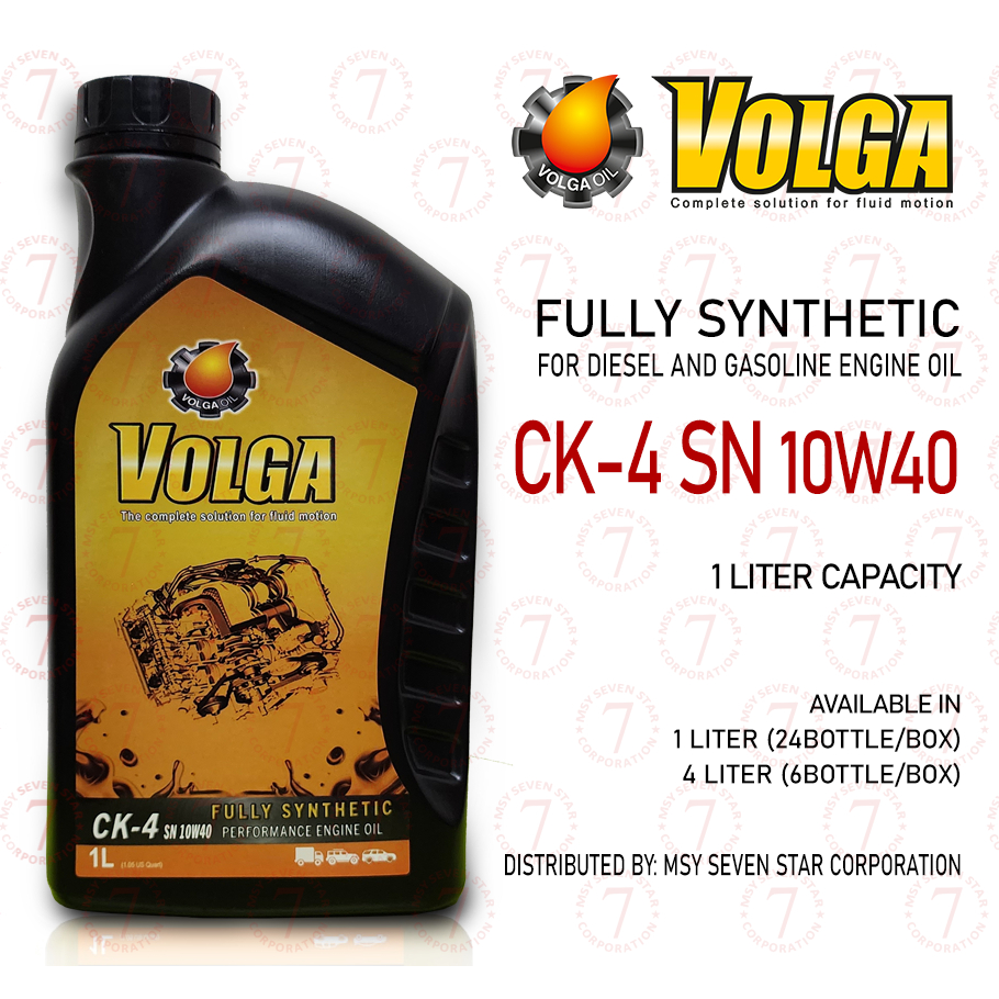 VOLGA CK4/SN 10W40 1 Liter Fully Synthetic High Performance Engine Oil ...