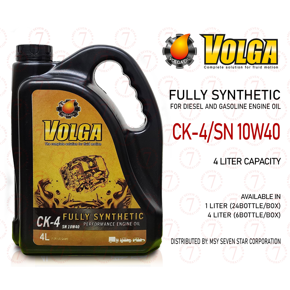 VOLGA CK4/SN 10W40 4 Liter Fully Synthetic High Performance Engine Oil | Shopee Philippines