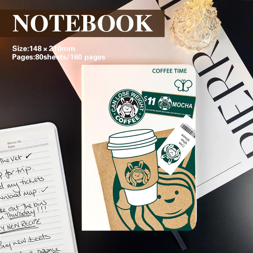 A5/A6 sheep head cowhide notebook large thick notebook university ...