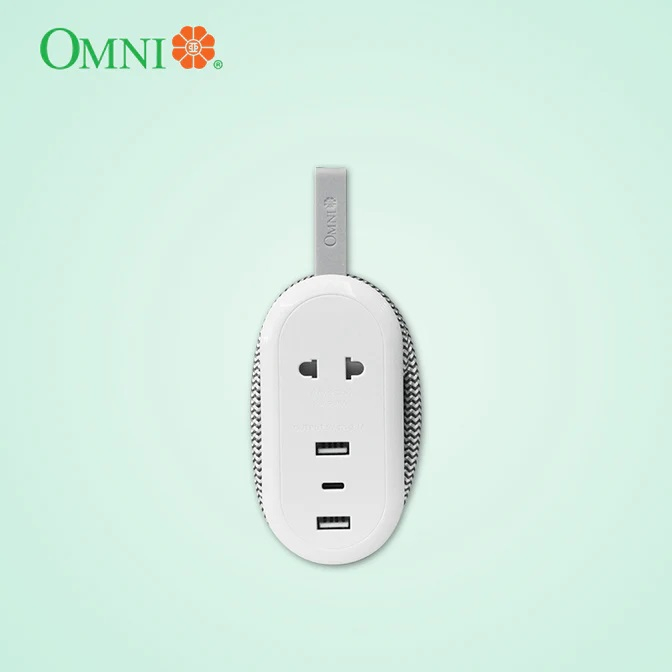OMNI Compact USB Power strip Extension with USB Type-c USB-221 | Shopee ...