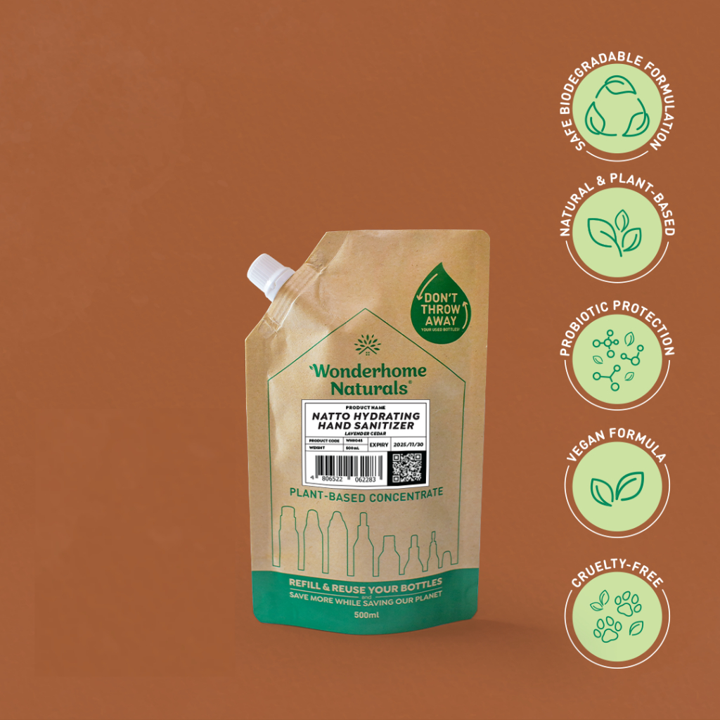 Refill Pouch Natto Hydrating Hand Sanitizer Lavender Cedar 500ml ...