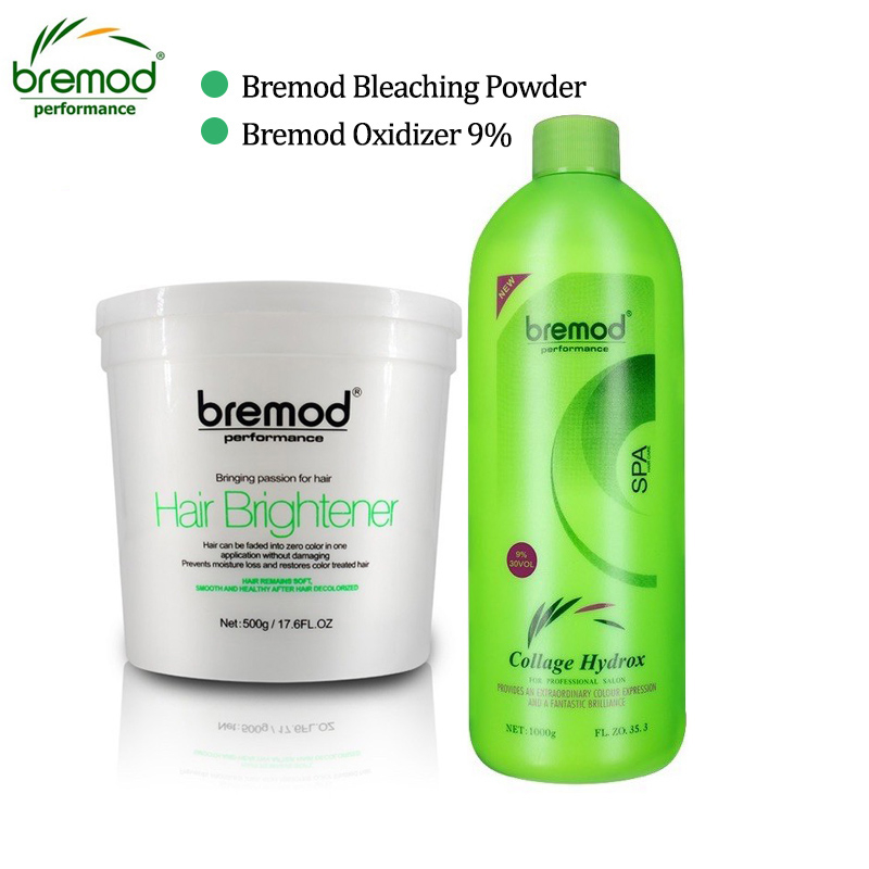 Bremod 500G Hair Bleaching Powder +1000ml Oxidizer Hydrox Oxidizing ...