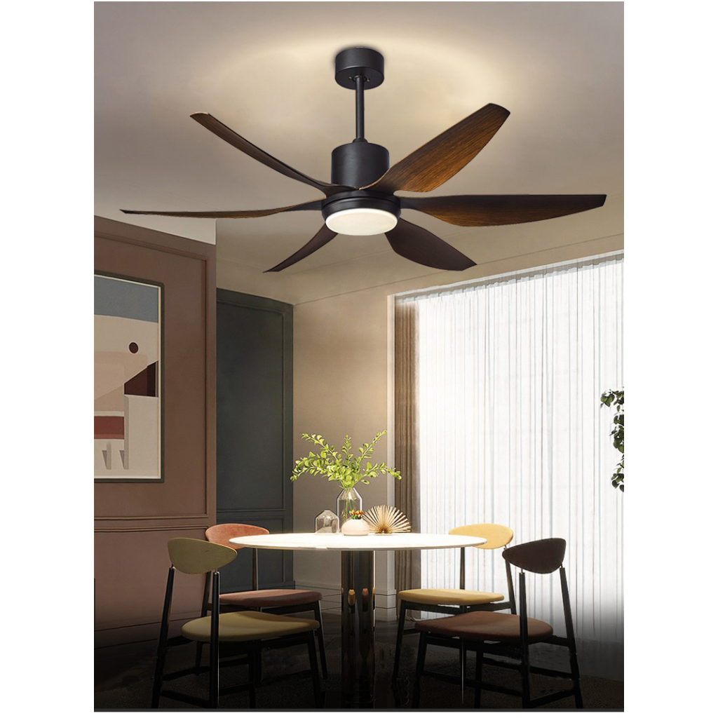 CHNT Ceiling Fan With Light Remote 6 Speeds Smart Timing DC Motor for ...