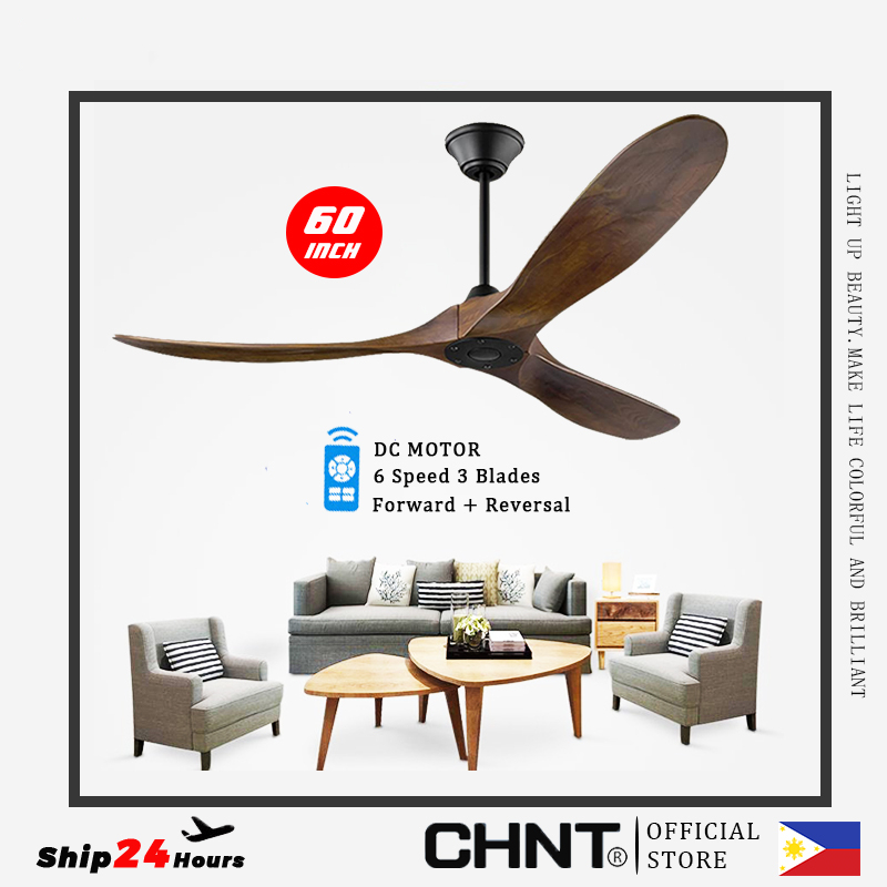 CHNT Ceiling Fan With Light Remote 6 Speeds Smart Timing DC Motor for ...