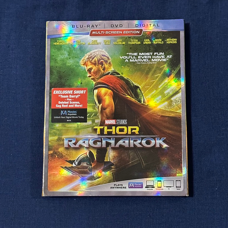 Marvel Studios Thor Ragnarok Original Blu-Ray 2 Disc DVD and Blu-Ray ...