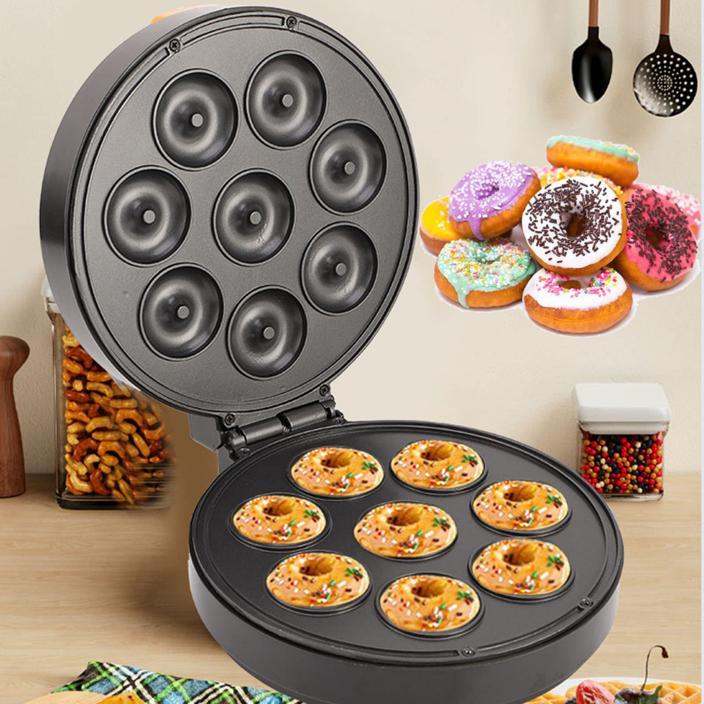 8 Holes Mini Donut Maker Electric Donut Machine Doughnut Maker ...