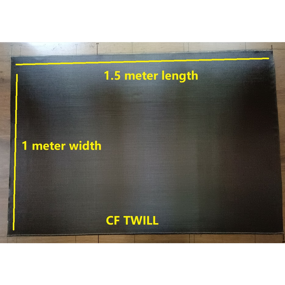 Real Carbon Fiber Cloth 1 meter x 1.5 meter (100cm x 150cm) skinning ...