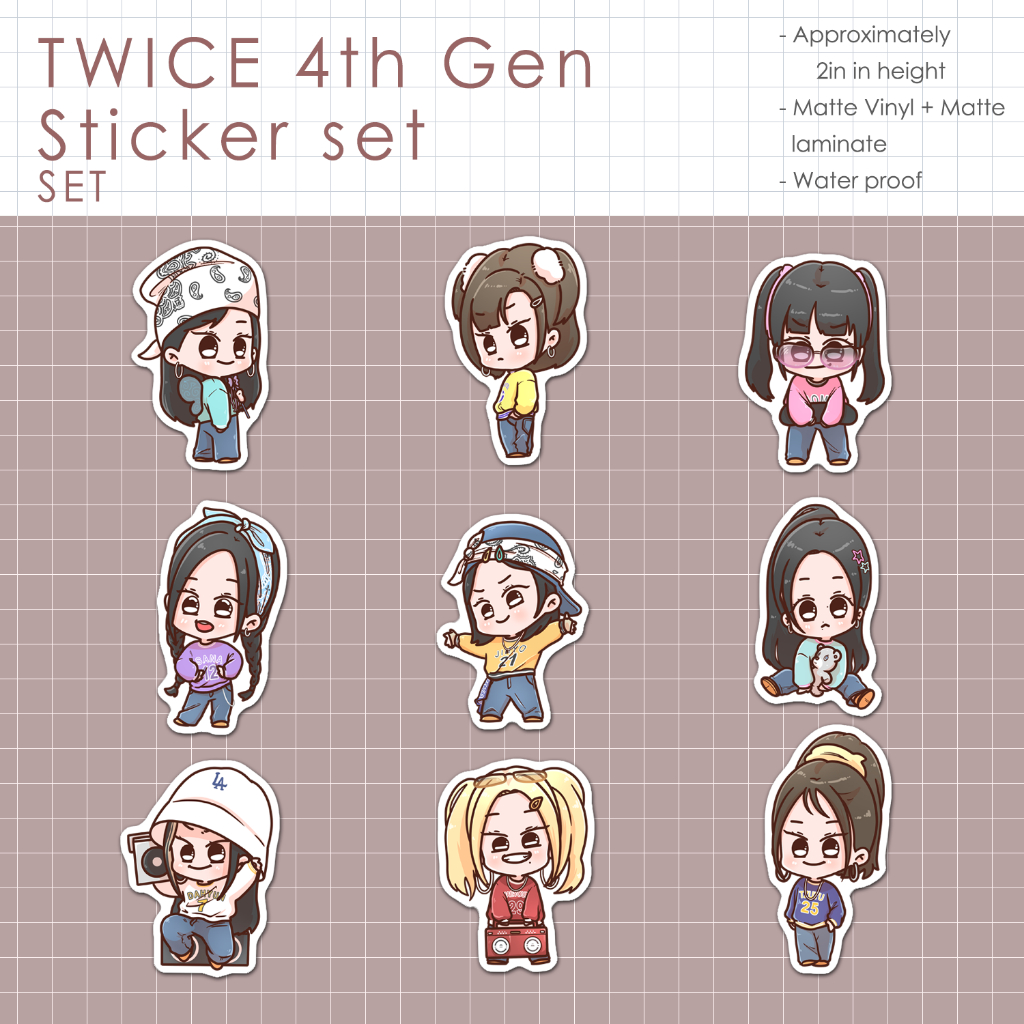 (SET) TWICE 4th Generation sticker set | Shopee Philippines