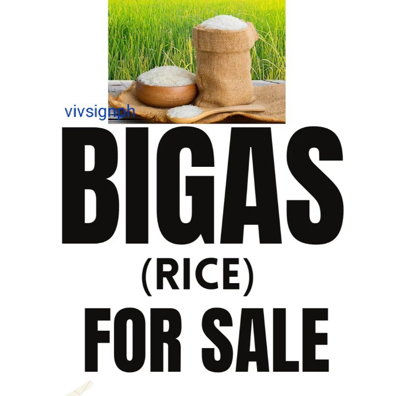 Laminated Bigas for Sale Signages A4size Makapal 250mic Matibay glossy ...