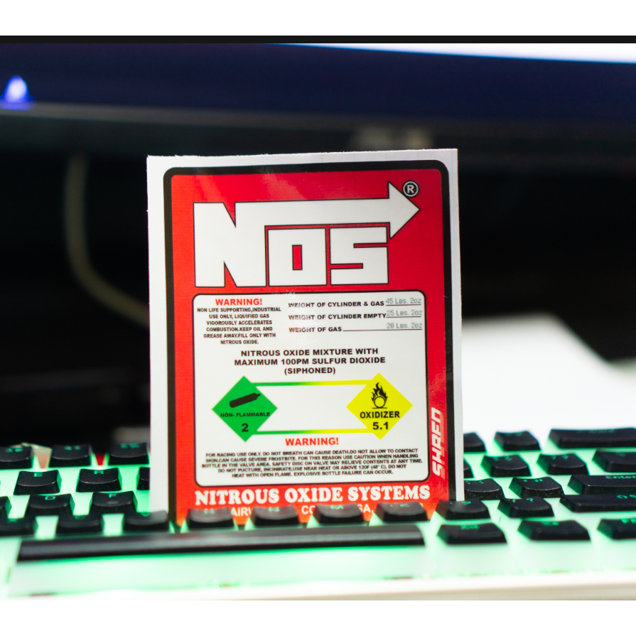 NOS Tank label sticker for Flask Water Bottle | Shopee Philippines