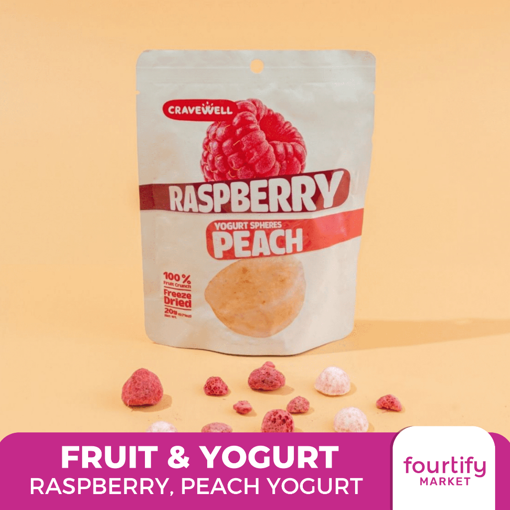 Cravewell Raspberry Peach Yogurt Sphere Fruit Crunch 20g | Shopee ...