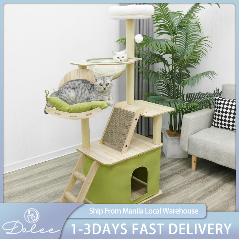 Cat climbing frame space capsule wooden multi-layer cat tree cat house ...