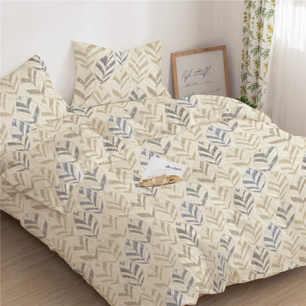 LESLY DESIGN - Modern Linen Microfiber Bedsheet-22 (Twin/Full/Queen ...