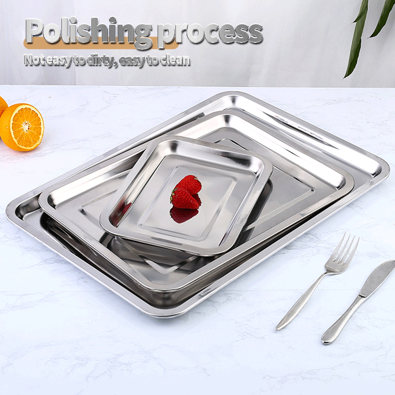 Nipiin Stainless Food warmer Tray Serving Plate Thin/Thick Stainless ...