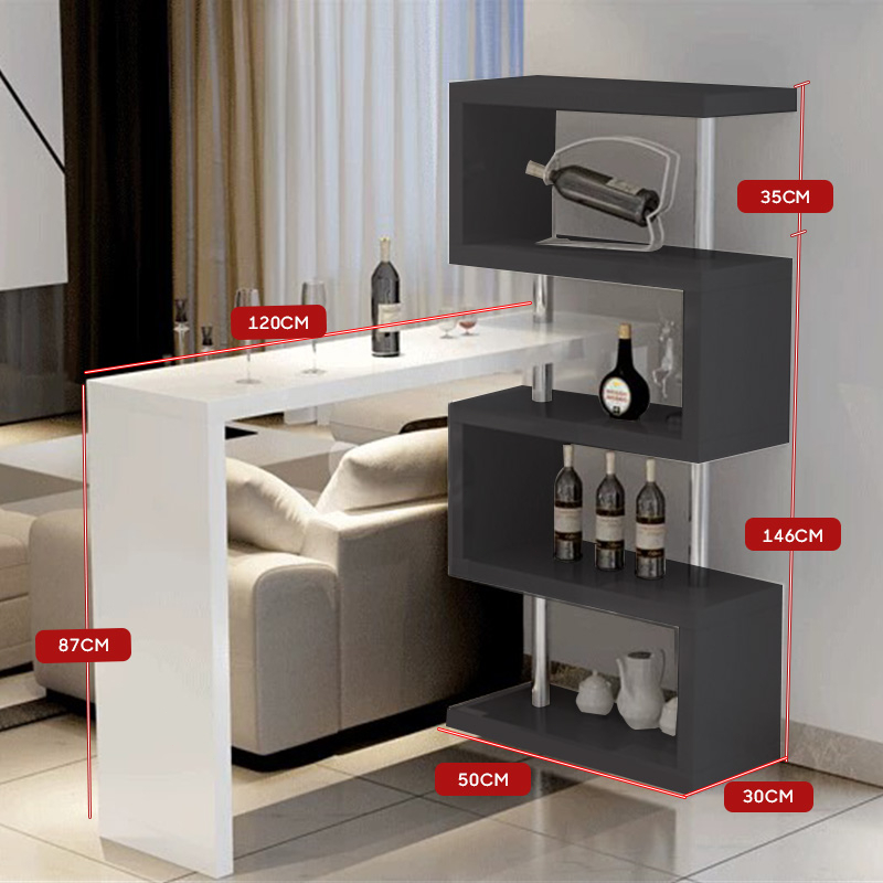 ⚡️COD⚡️ Modern Bar table with Rotating 360 Bar Ergonomic Modern Mini ...