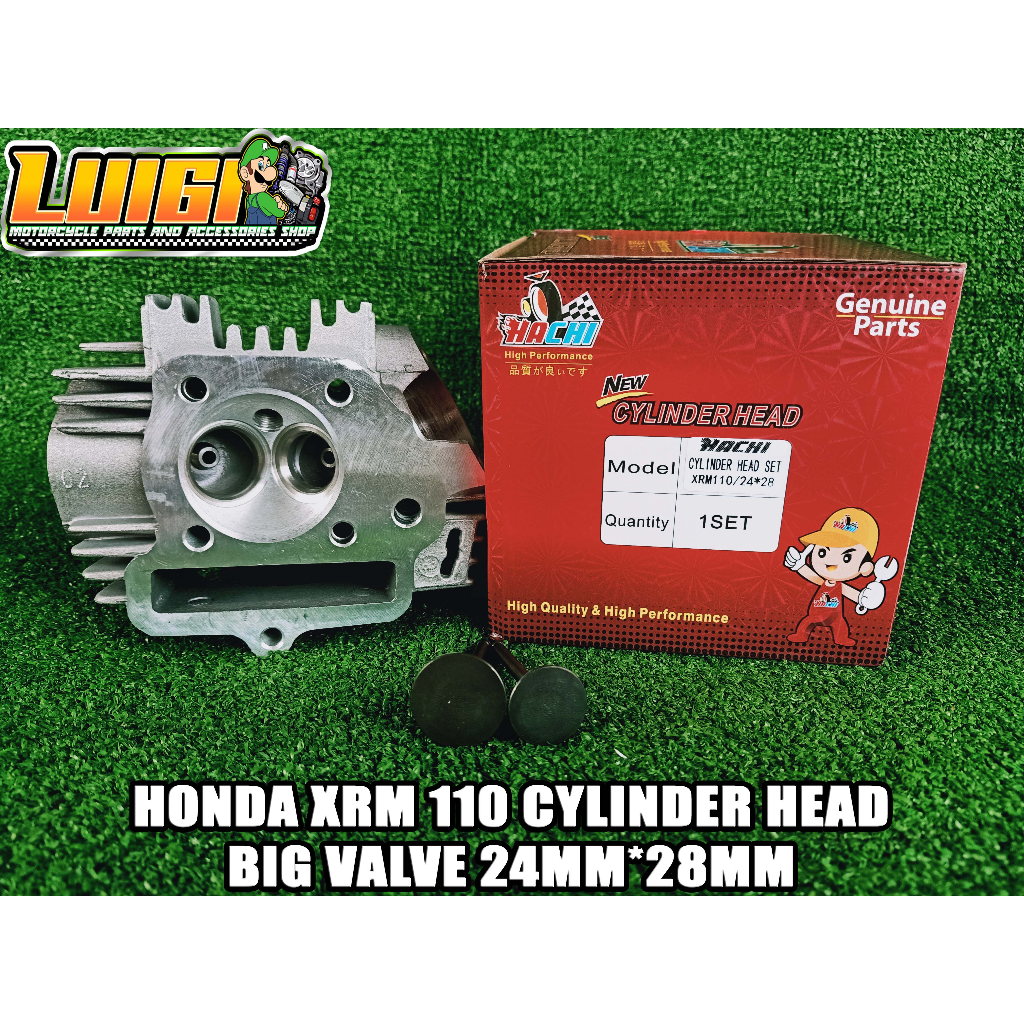 HACHI HONDA XRM 110 CYLINDER HEAD BIG VALVE 24MM*28MM | Shopee Philippines