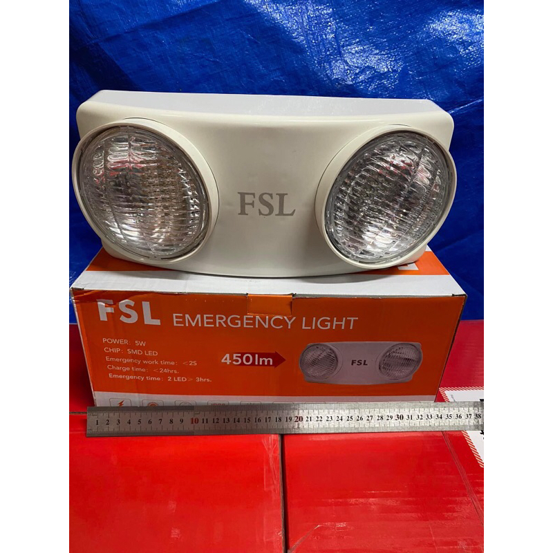 FSL Led emergency light 2x2. 5w 2 head | Shopee Philippines