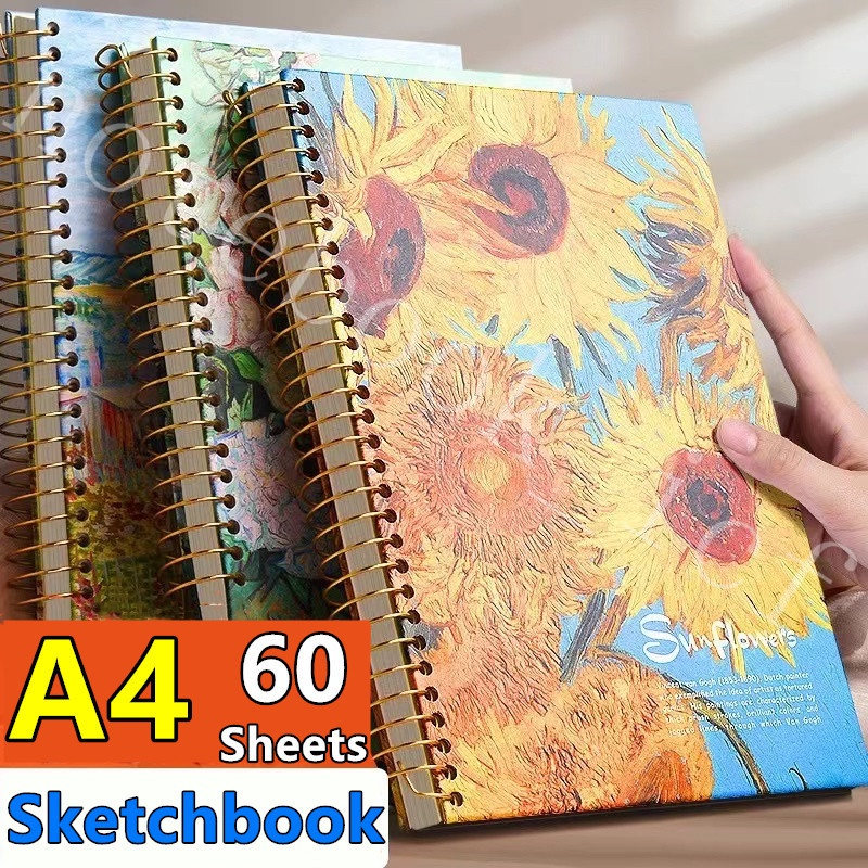 A4 Size Graffiti Sketch Book Hardcover Spiral With Thick Blank Paper ...