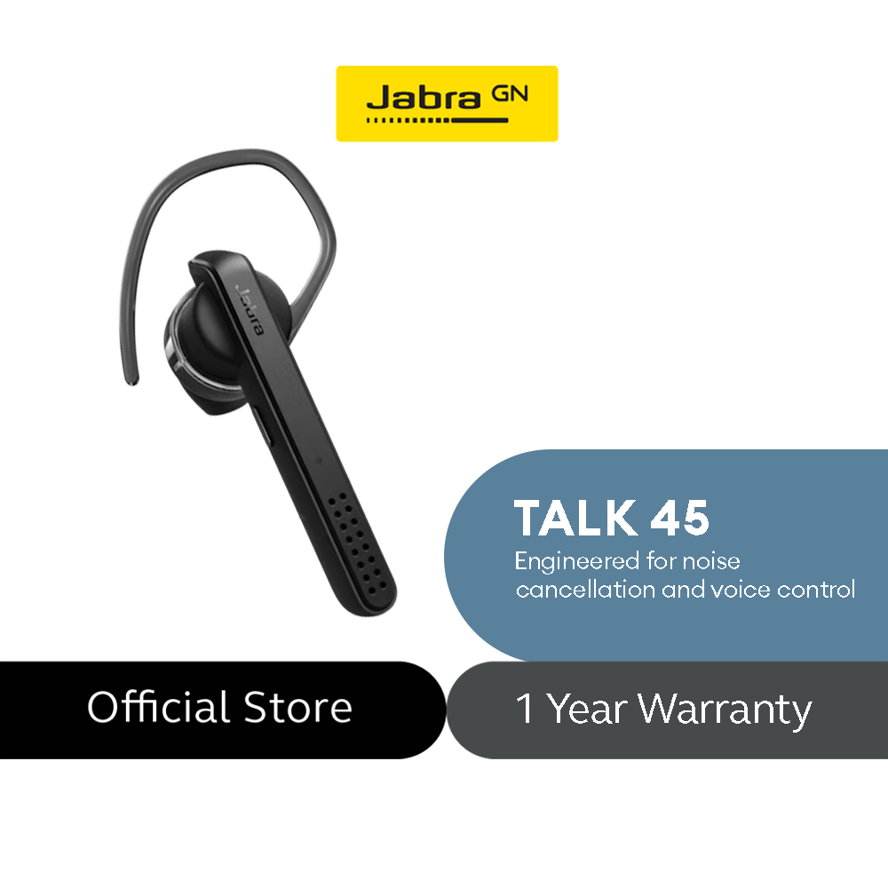 Jabra Talk 45 Bluetooth Headset for High Definition Hands-Free Calls ...