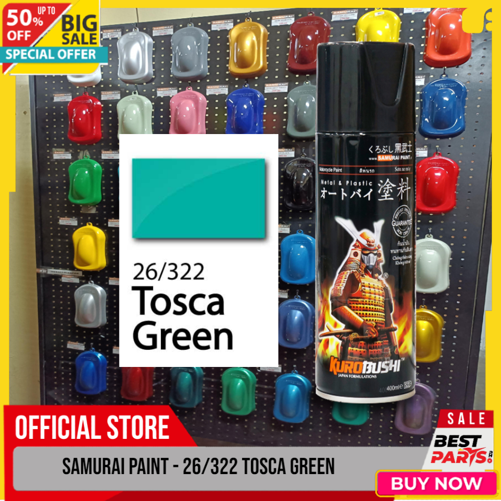SAMURAI PAINT 26/322 Tosca Green 400ml | Shopee Philippines