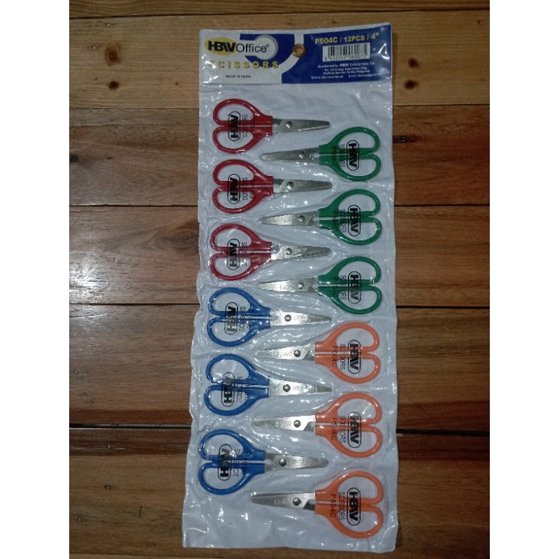 HBW Scissors 4inch/5inch/6inch Sold per pc(randomcolor) | Shopee ...
