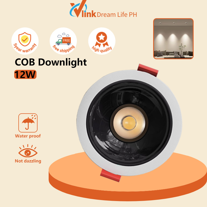 Super Bright COB LED Downlight Neutral light Recessed Spotlight 12W 220V Aluminum Down Lamp ...