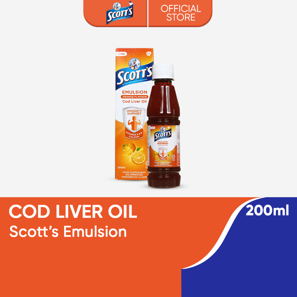 Scott's Emulsion Orange 200ml Fish Oil Helps Support Growth and ...