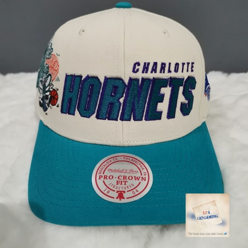 MICHELL N NESS PRO CROWN FIT CHARLOTTE HORNETS DRAFT HAT | Shopee ...