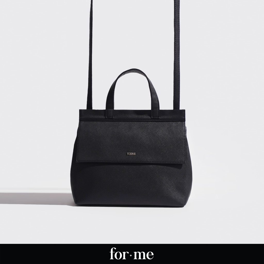 ForMe Structured Sling Bag for Women (Black/Cream) | Shopee Philippines