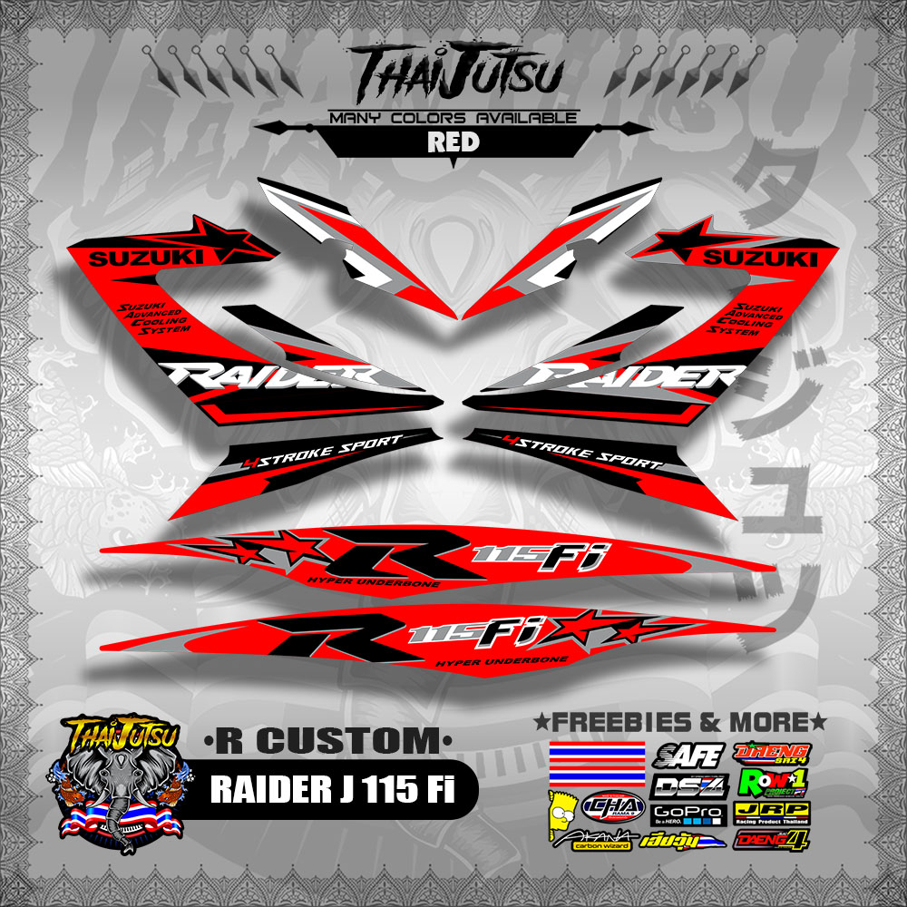 RAIDER J 115 Fi DECALS ( R CUSTOM )【ThaijutsuStickers】 | Shopee Philippines