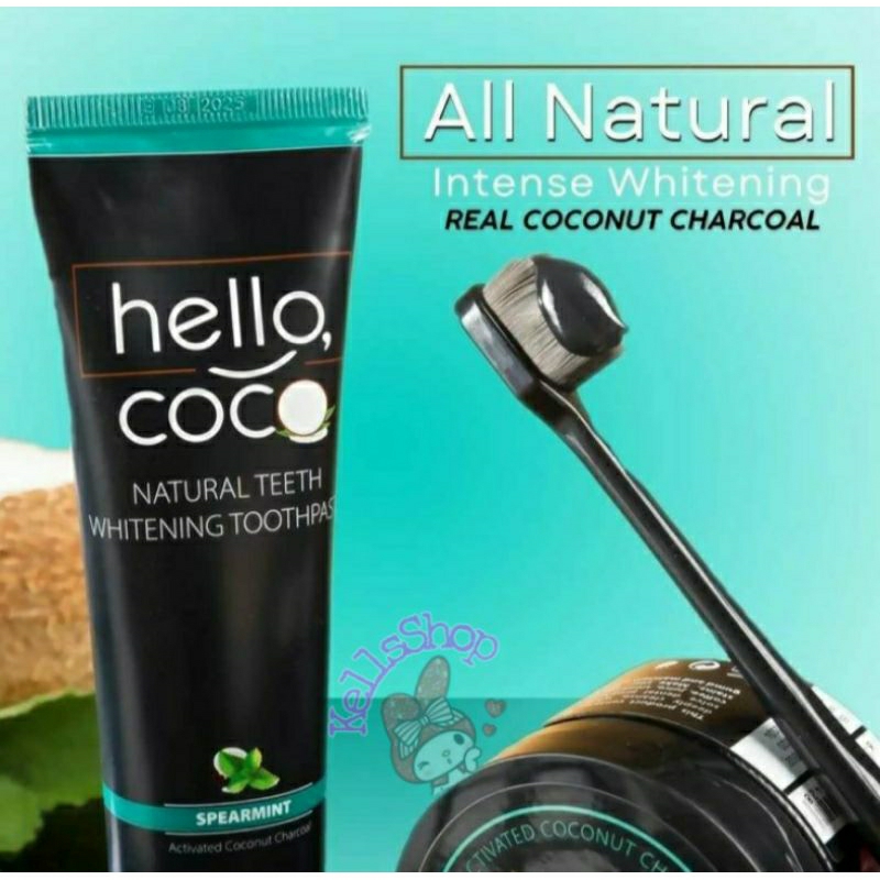 Hello Coco Organic Teeth Whiter Toothpaste 100ml /Activate Coconut ...