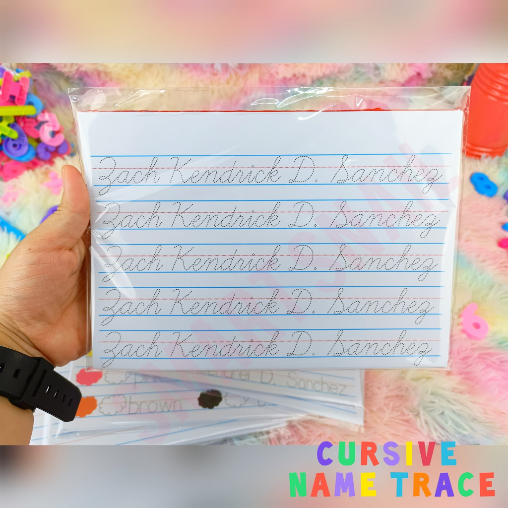 TRACING PAD 40 pages (Name, Alphabet, Lines, Shapes, Cursive, Name ...