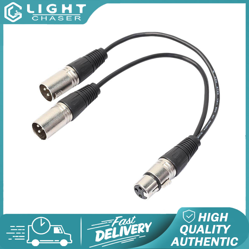3-Pin Xlr Male To Dual Xlr Female Y Splitter Audio Adapter Cable For ...