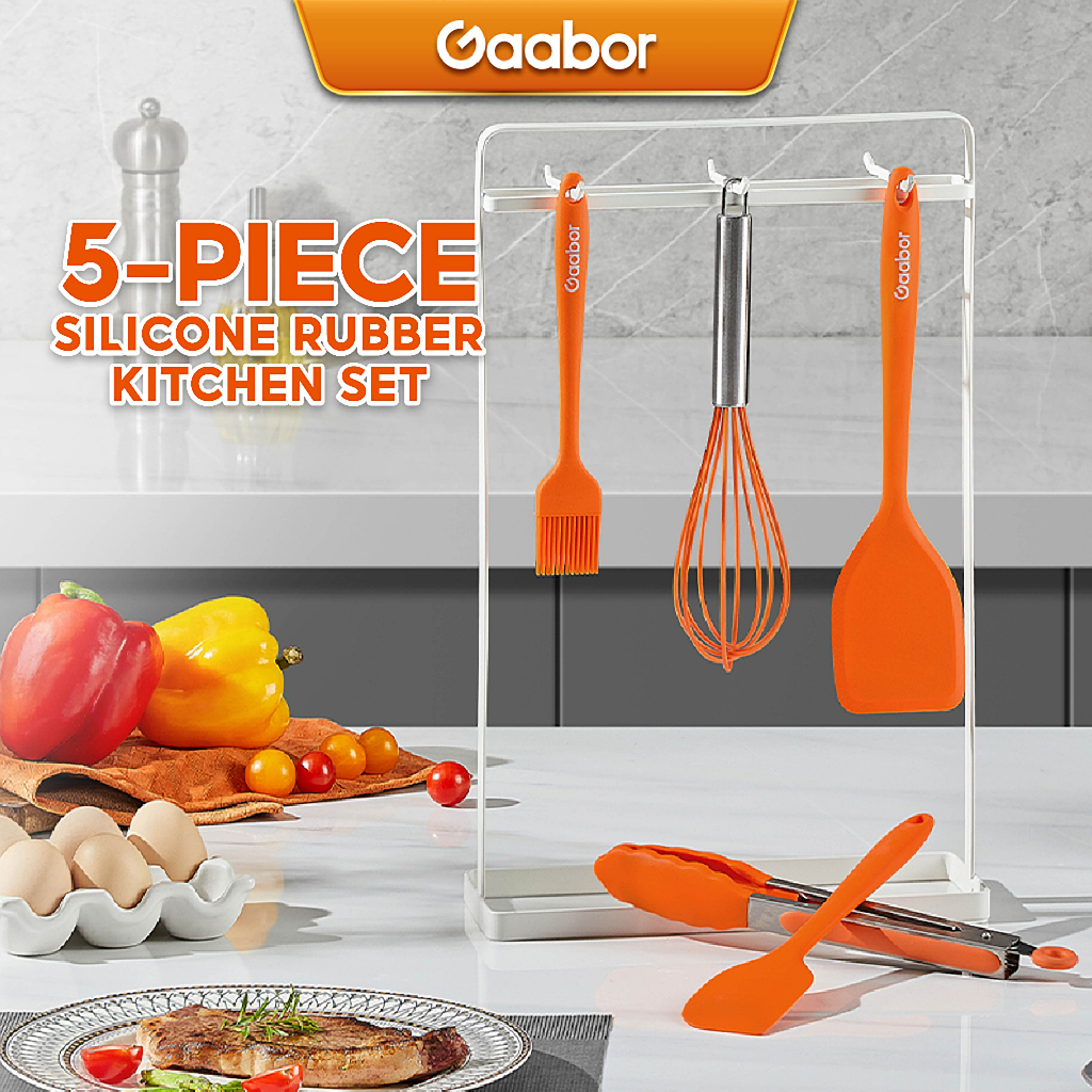 Gaabor by Winland 5 pieces Kitchen Utensil and Gadgets Silicone Rubber ...
