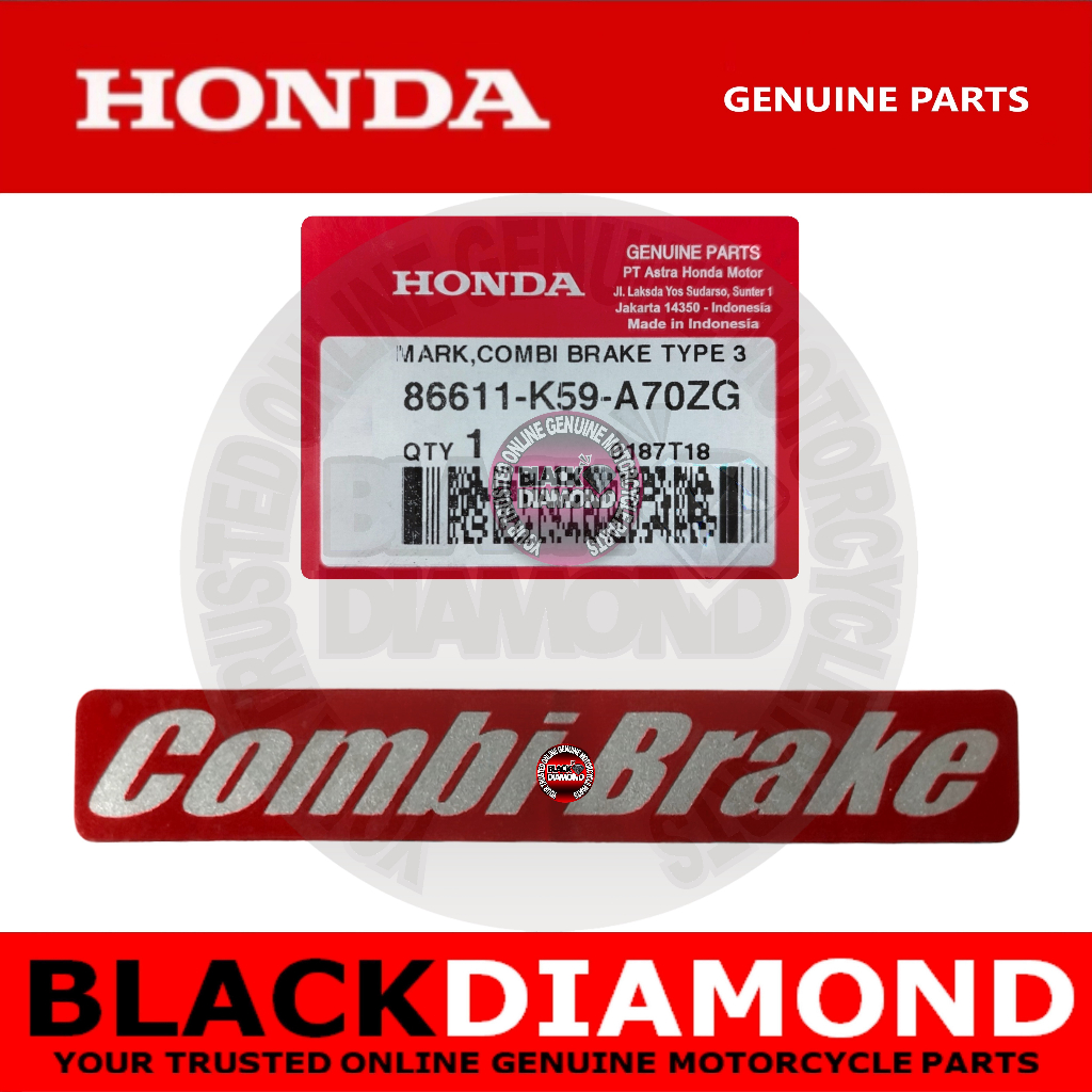 CLICK 160i | CLICK 150i V2 | MARK COMBI BRAKE STICKER MATTE SOLAR RED ...