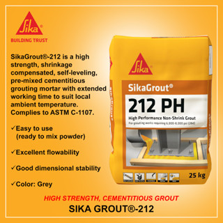 SikaGrout 212 25KG High Strength, Shrinkage Compensated, Cementitious Sika Grout Floor | Shopee ...