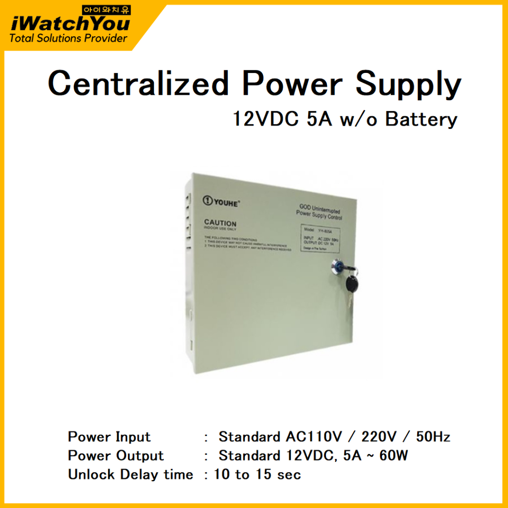 Centralized Power Supply 5A 12V without Battery or With Battery for ...