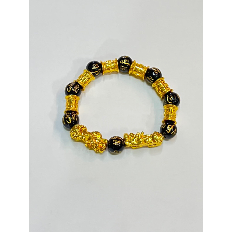 Chinese feng shui obsidian bracelets lucky charm piyao bracelet pixiu ...