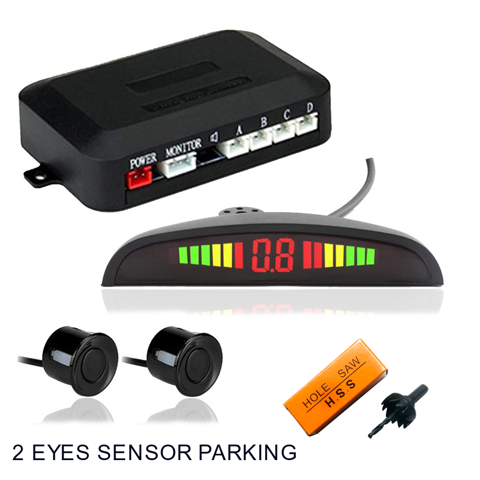 2 EYE UNIVERSAL CAR PARKING 2 SENSOR BLACK REVERSE BACKUP SENSOR ...