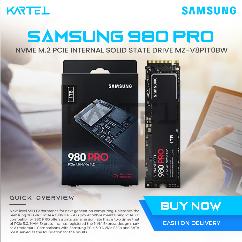 SAMSUNG 980 PRO SSD PCIe NVMe Gen 4 Gaming M.2 Internal Solid State ...