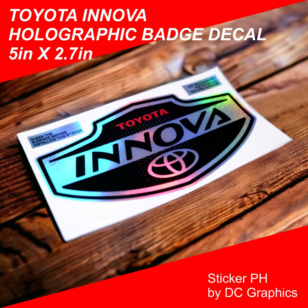 TOYOTA INNOVA HOLOGRAPHIC BADGE STICKER | Shopee Philippines